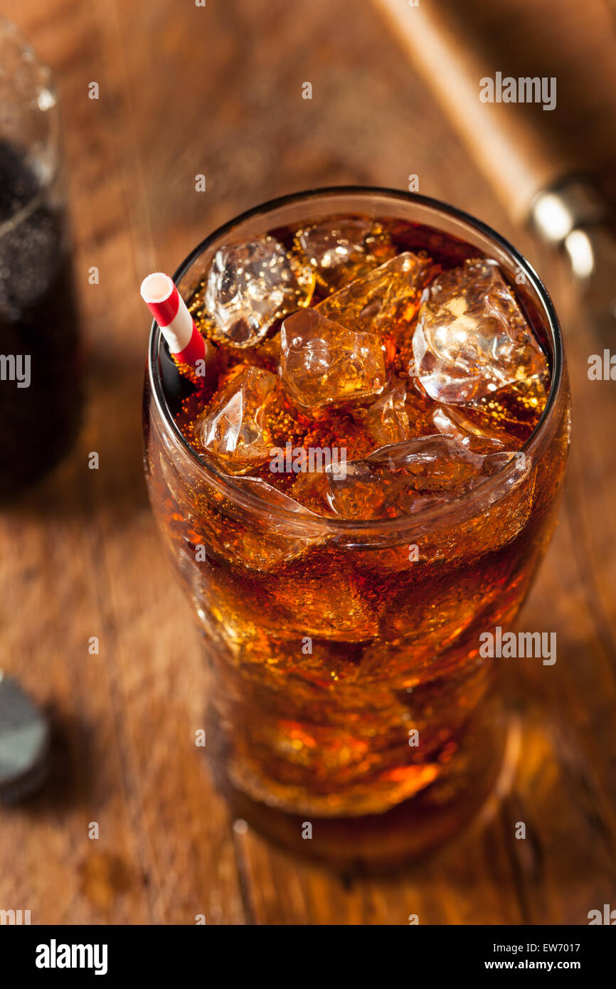 Refreshing Bubbly Soda Pop with Ice Cubes Stock Photo - Alamy