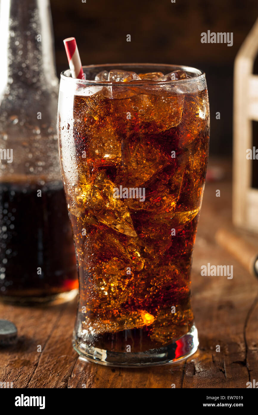 Refreshing Bubbly Soda Pop with Ice Cubes Stock Photo - Alamy