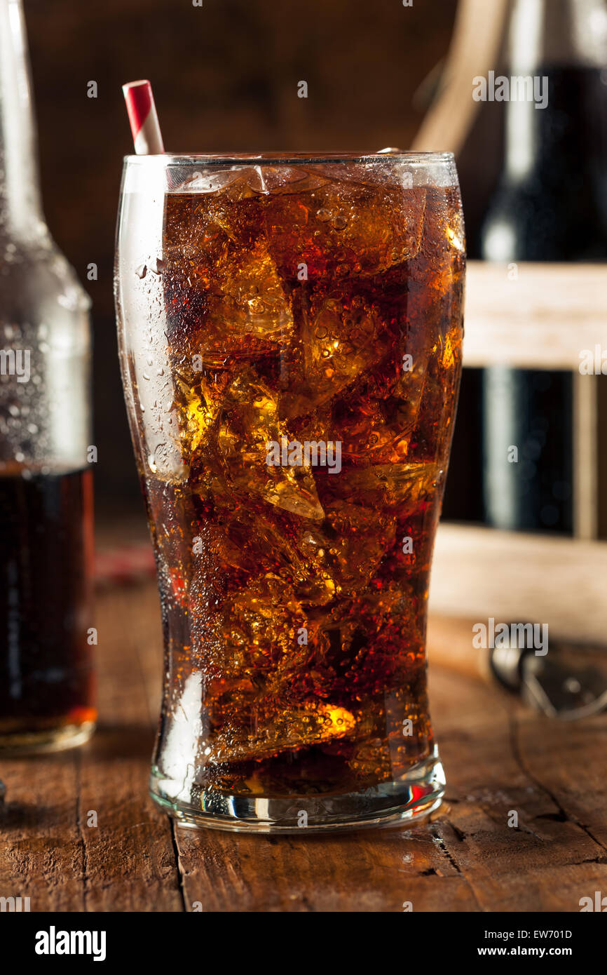 Refreshing Bubbly Soda Pop with Ice Cubes Stock Photo - Alamy
