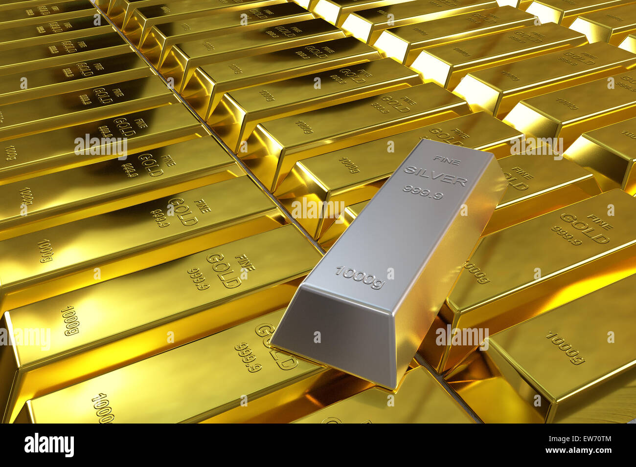 Silver And Gold Bars