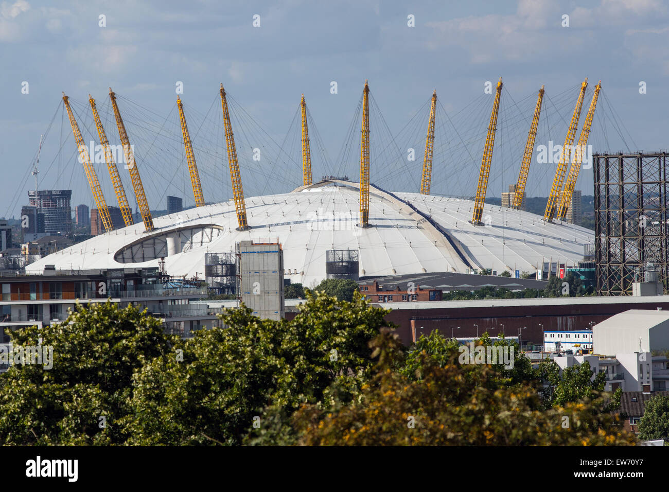 Exterior of The Millennium Dome, designed by Richard Rogers and Mike ...