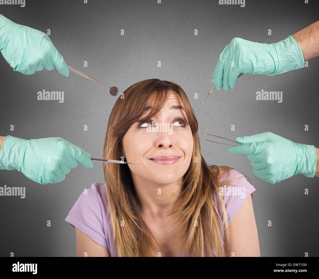 Dentist scary tools Stock Photo - Alamy