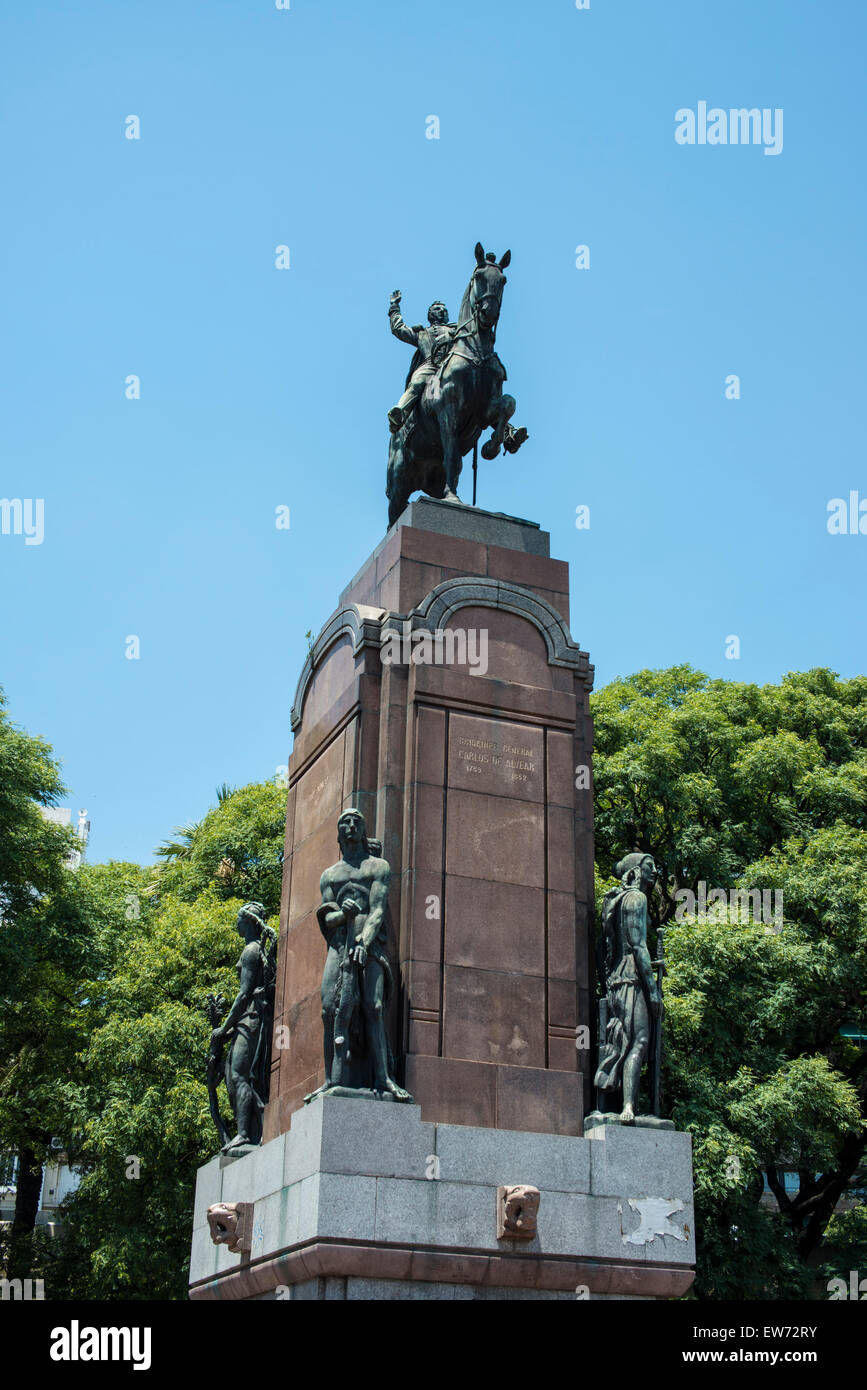 Statue of Brigadier General Carlos de Alvear, Buenos Aires Stock Photo ...