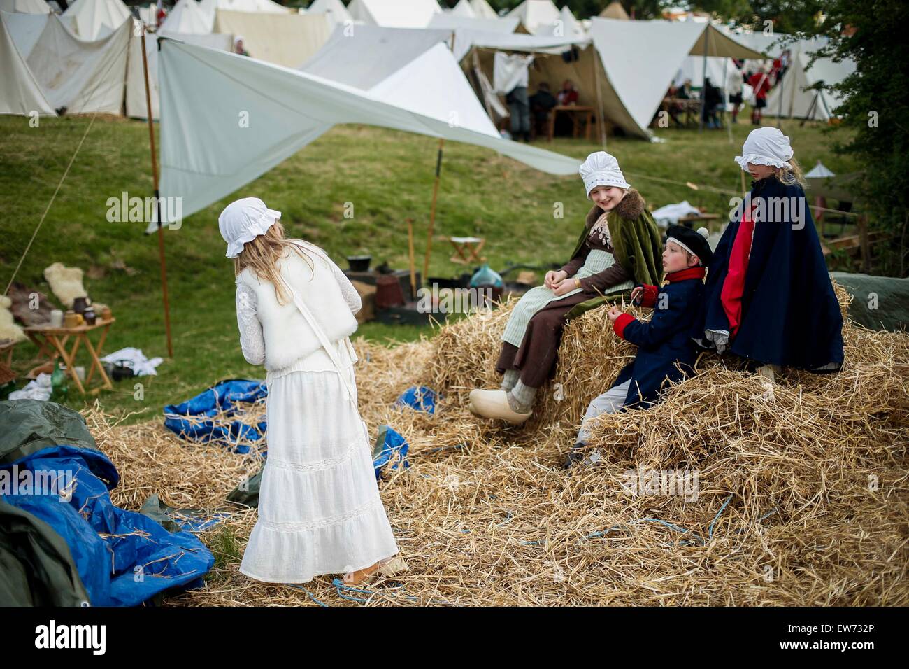 Waterloo, Re-enactors from different countries gathered in Waterloo to ...