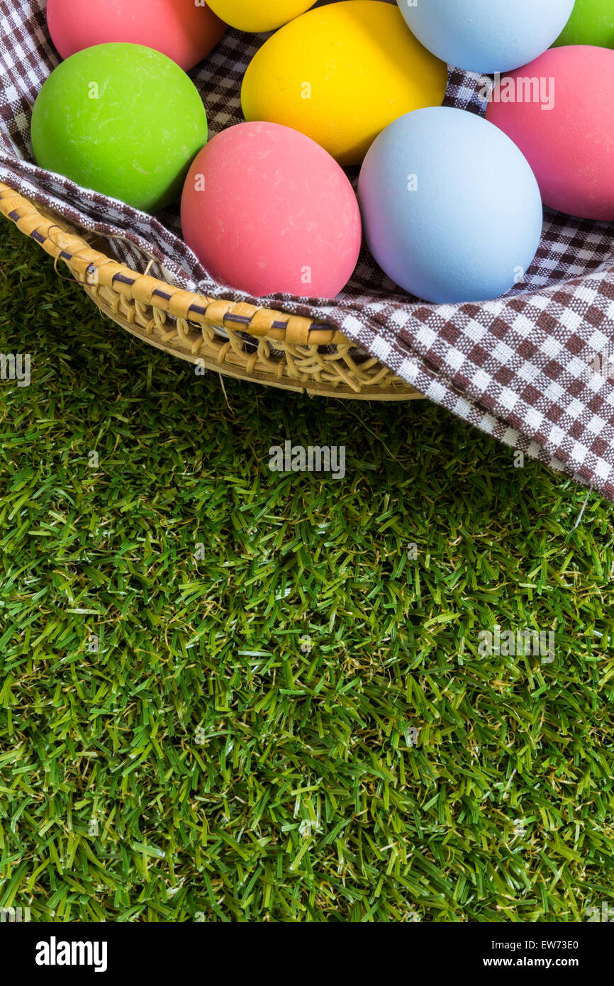 Colorful Easter Eggs Background Stock Photo - Alamy