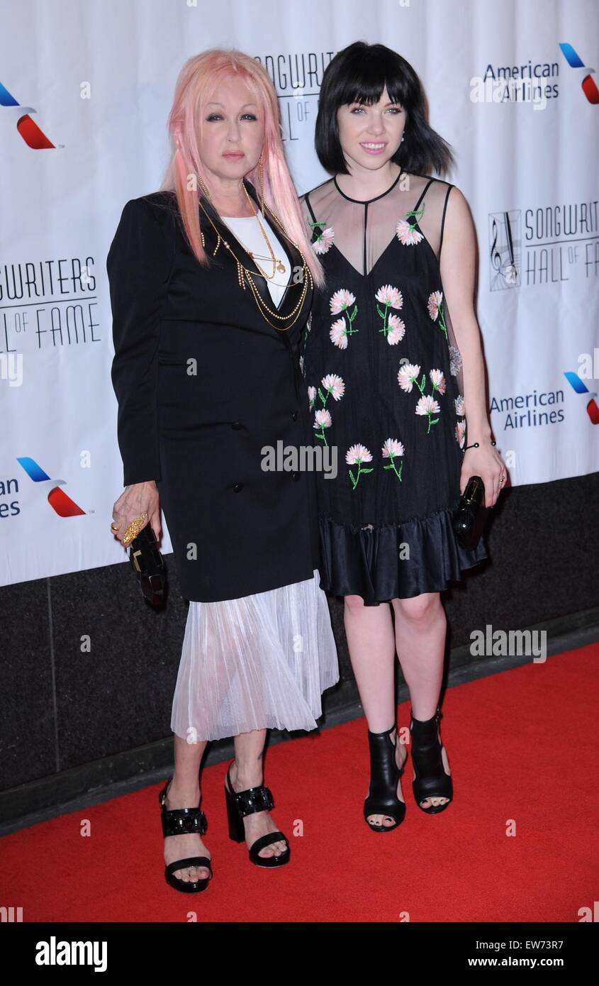 New York, NY, USA. 18th June, 2015. Cyndi Lauper, Carly Rae Jepsen at ...