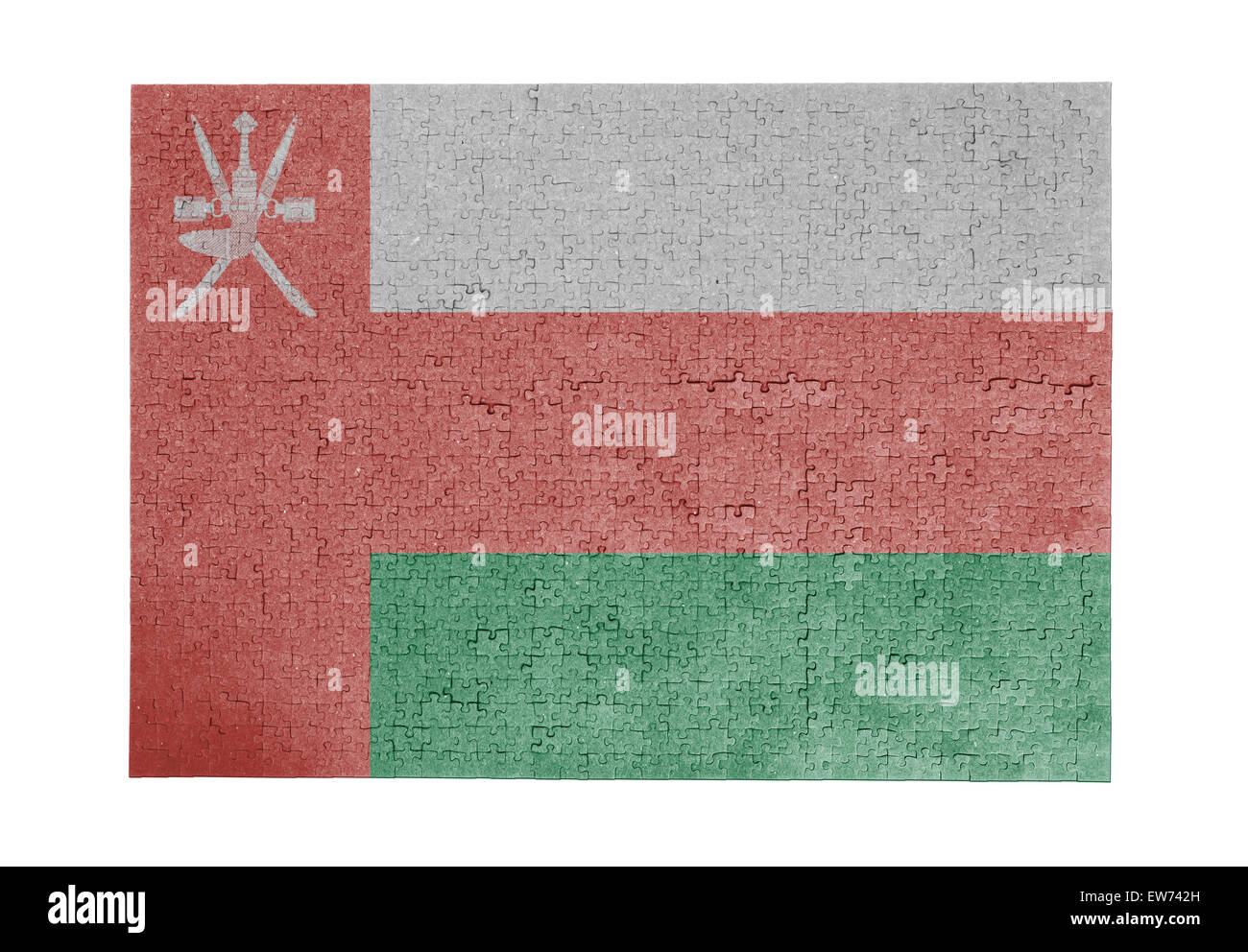 Large jigsaw puzzle of 1000 pieces - flag - Oman Stock Photo - Alamy