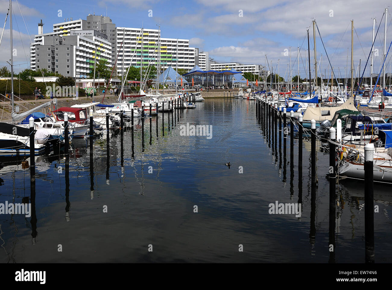 Harbor with sailboats, Ostsee Resort Damp, Schleswig-Holstein, Germany ...