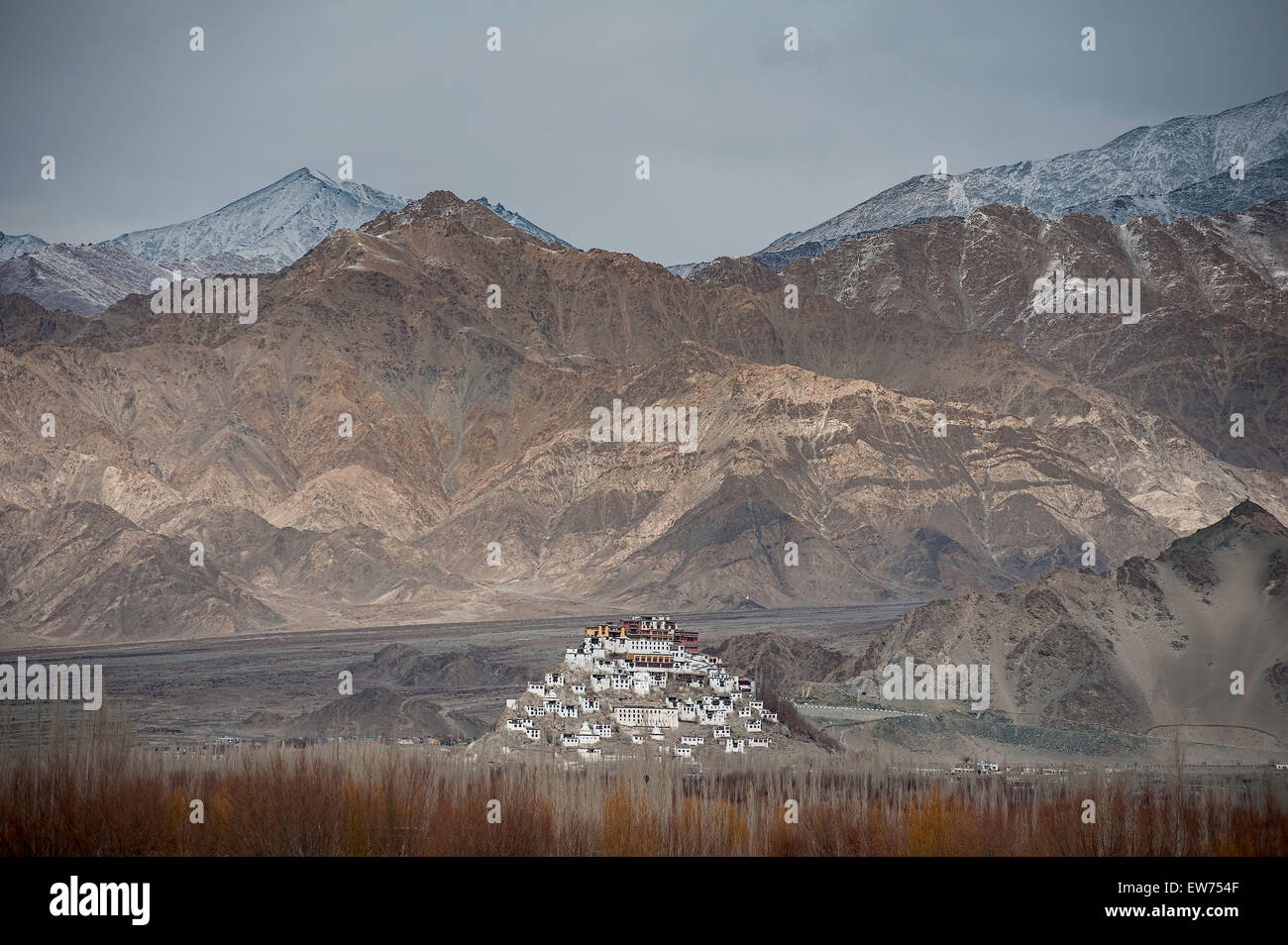 Winter View of Thiksey Monastery ! Stock Photo - Alamy