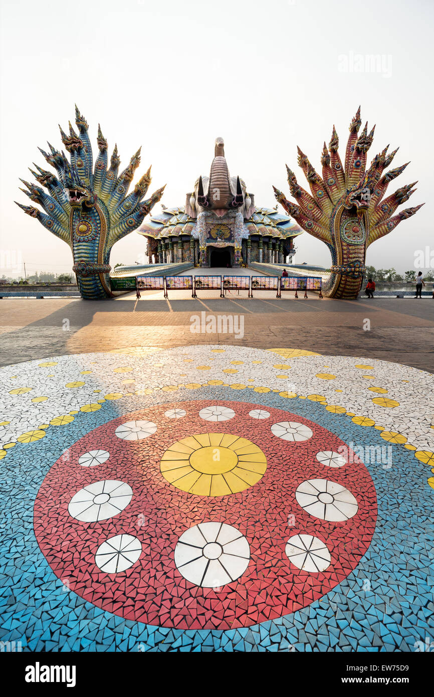 Bridge of the two Naga kings to the Elephant Temple Thep Wittayakhom ...