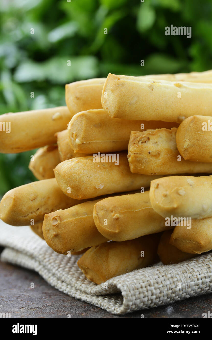 snack bread sticks with sesame and salt Stock Photo - Alamy