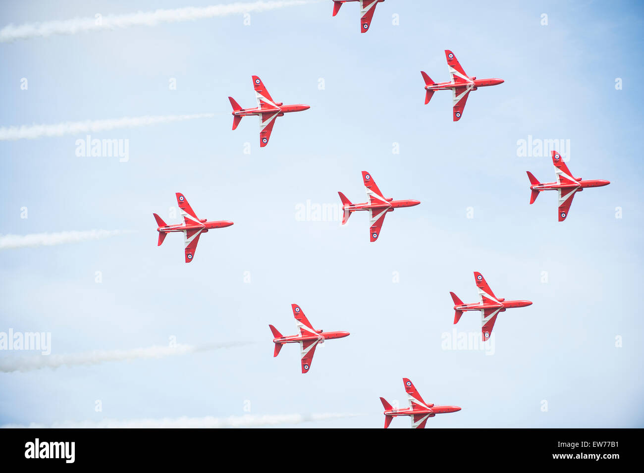 Royal Airforce display team the Red Arrows Stock Photo - Alamy