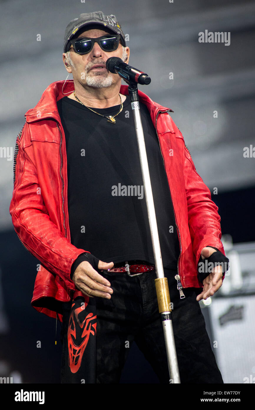 Milan Italy. 18th June 2015. The Italian rock star VASCO ROSSI performs ...