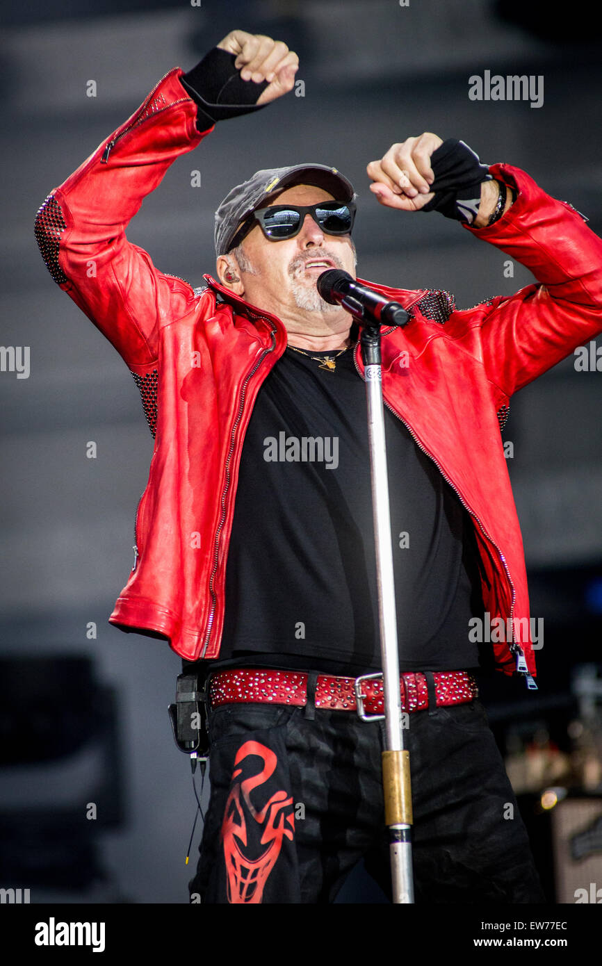 Milan Italy. 18th June 2015. The Italian rock star VASCO ROSSI performs ...