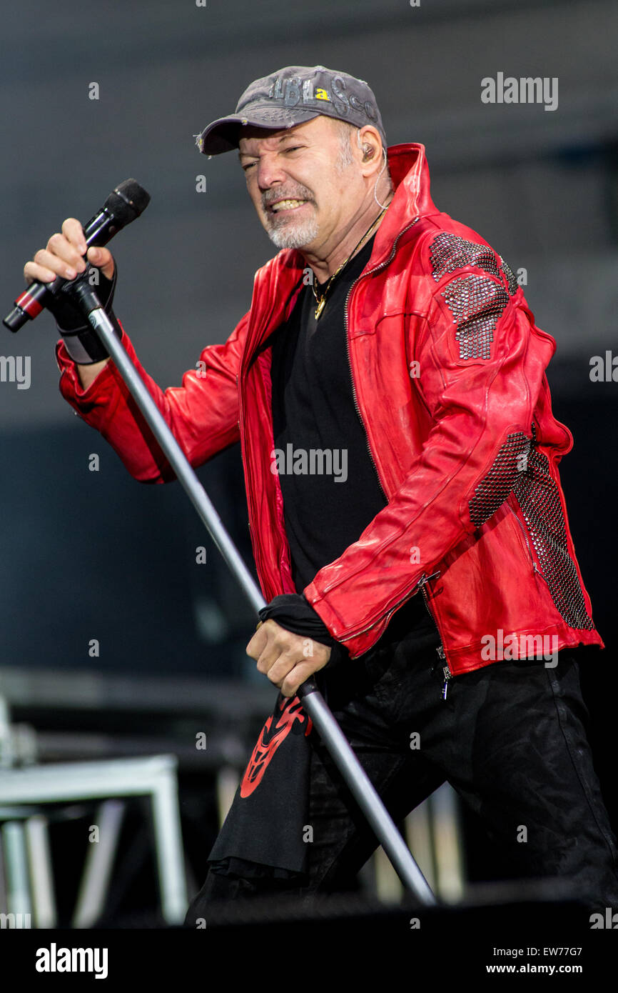 Milan Italy. 18th June 2015. The Italian rock star VASCO ROSSI performs ...
