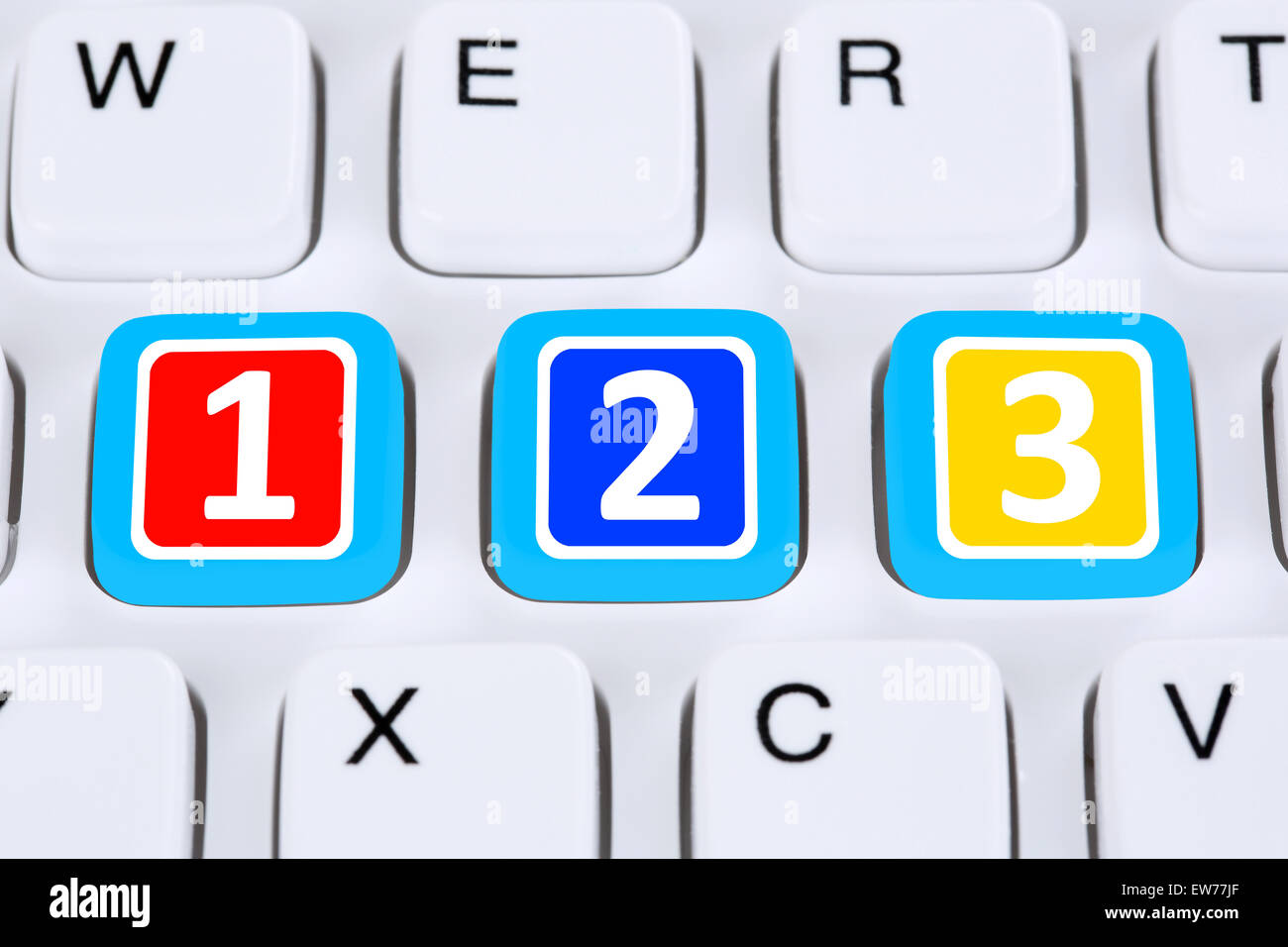 Back to school learning counting in mathematics for student on computer ...