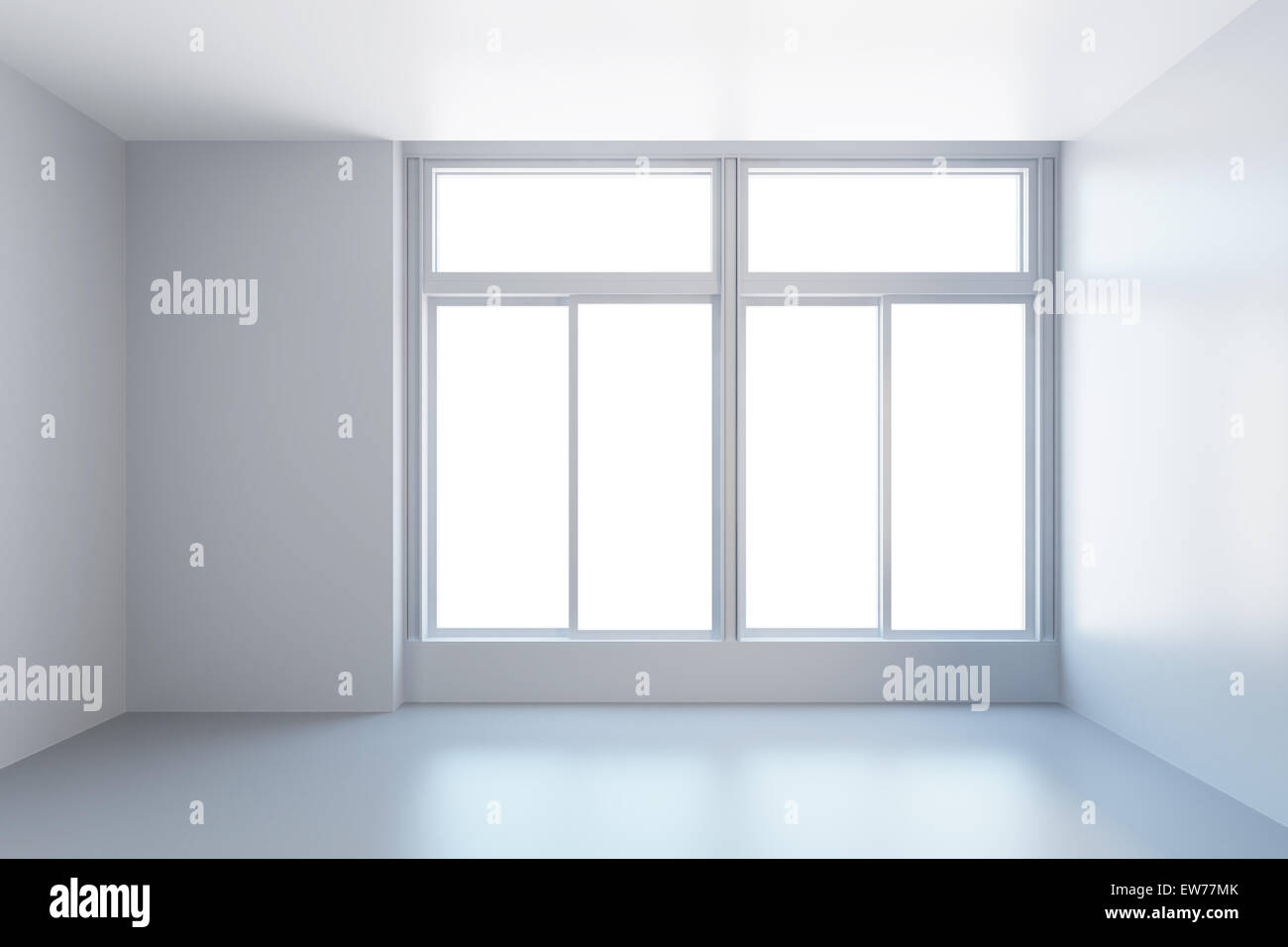white empty room with window, 3d rendering Stock Photo - Alamy