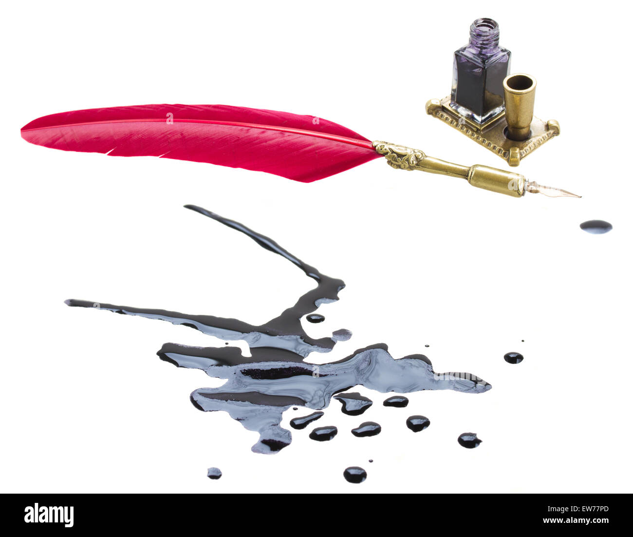 Ink blot vintage writing hi-res stock photography and images - Alamy