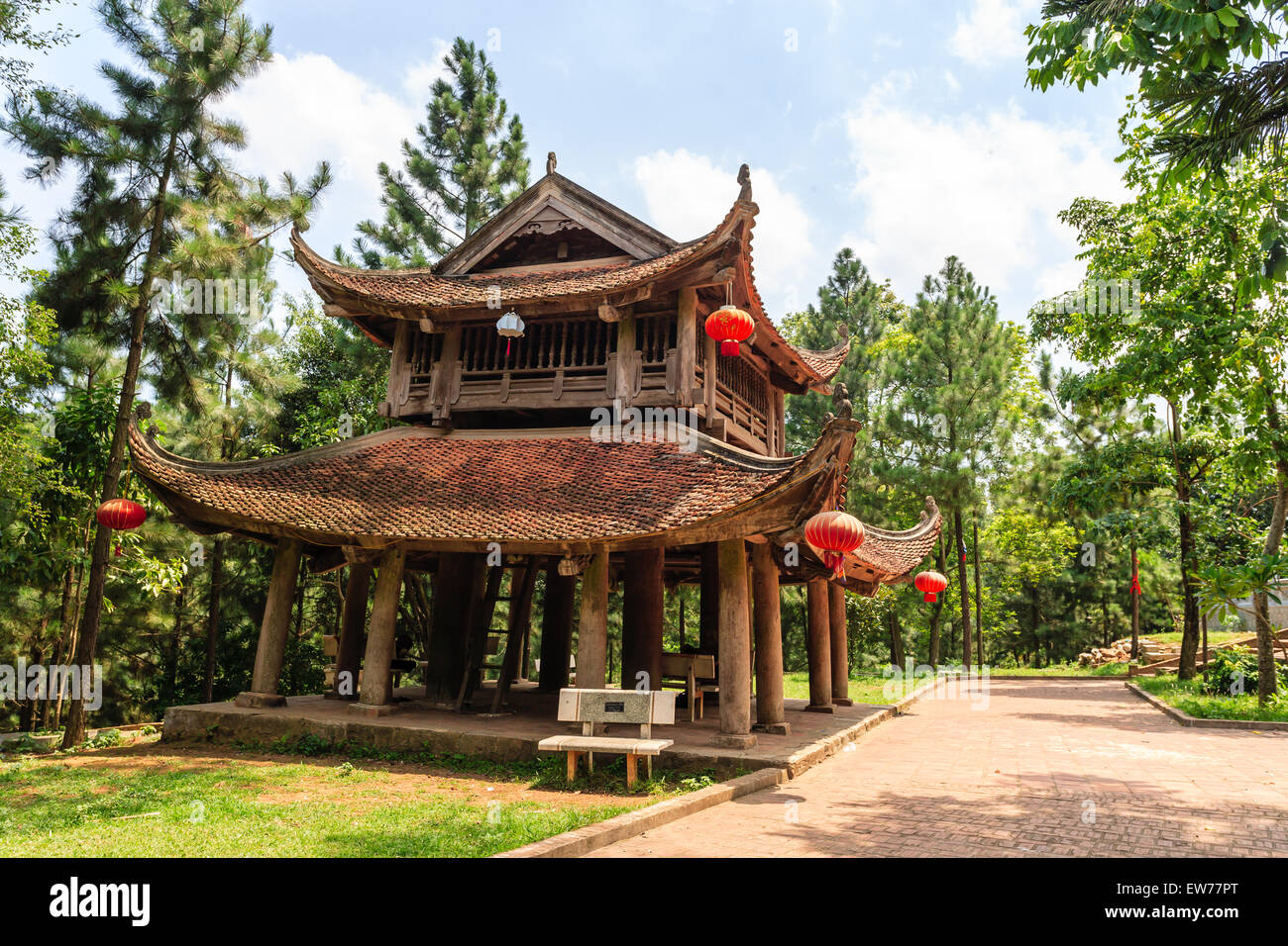 Vietnam temple in Hanoi, Vietnam Stock Photo - Alamy