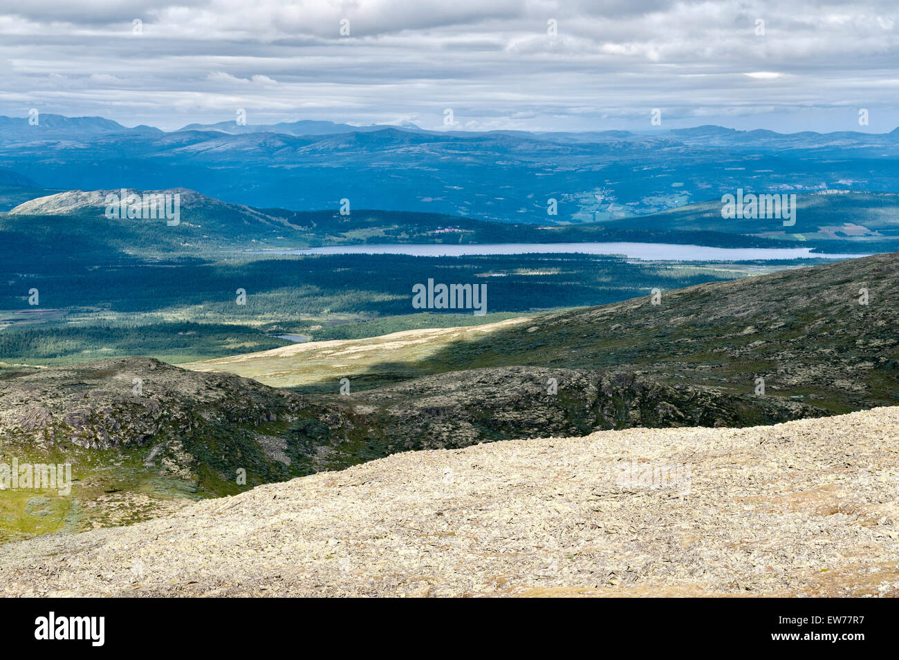 Norway. The rugged mountainous landscape above Vinstra and Lillehammer ...