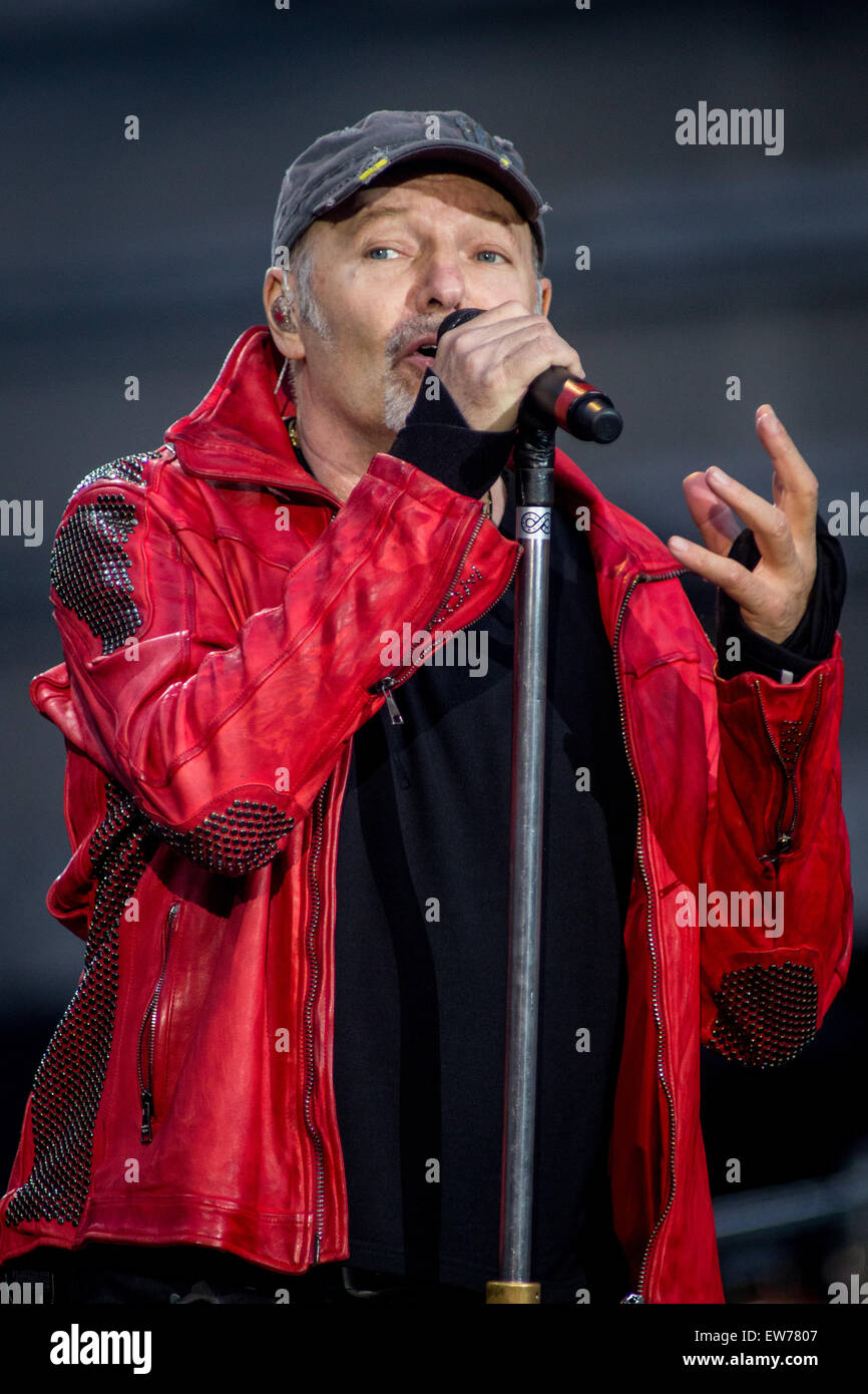 Milan Italy. 18th June 2015. The Italian rock star VASCO ROSSI performs ...