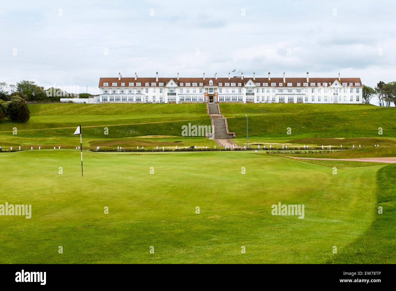 Trump Turnberry hotel, Turnberry, Ayrshire,Scotland viewed across the ...