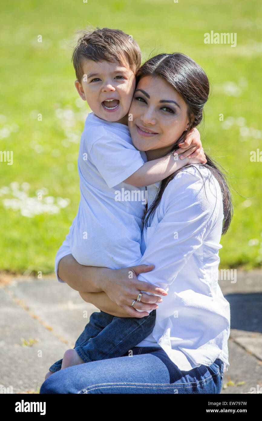 Mother And Son Hugging