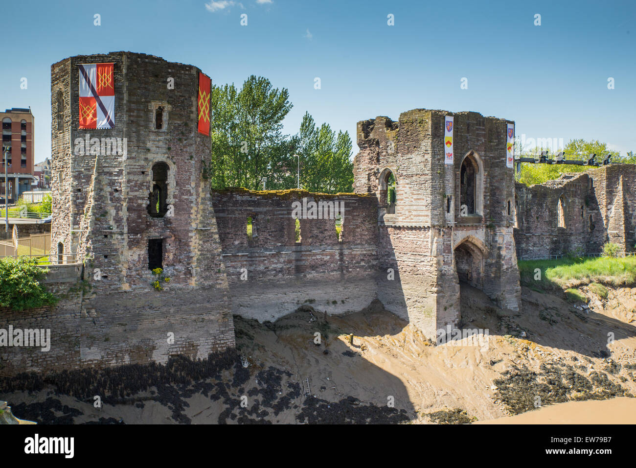 Newport Castle viewed from the bridge Stock Photo - Alamy