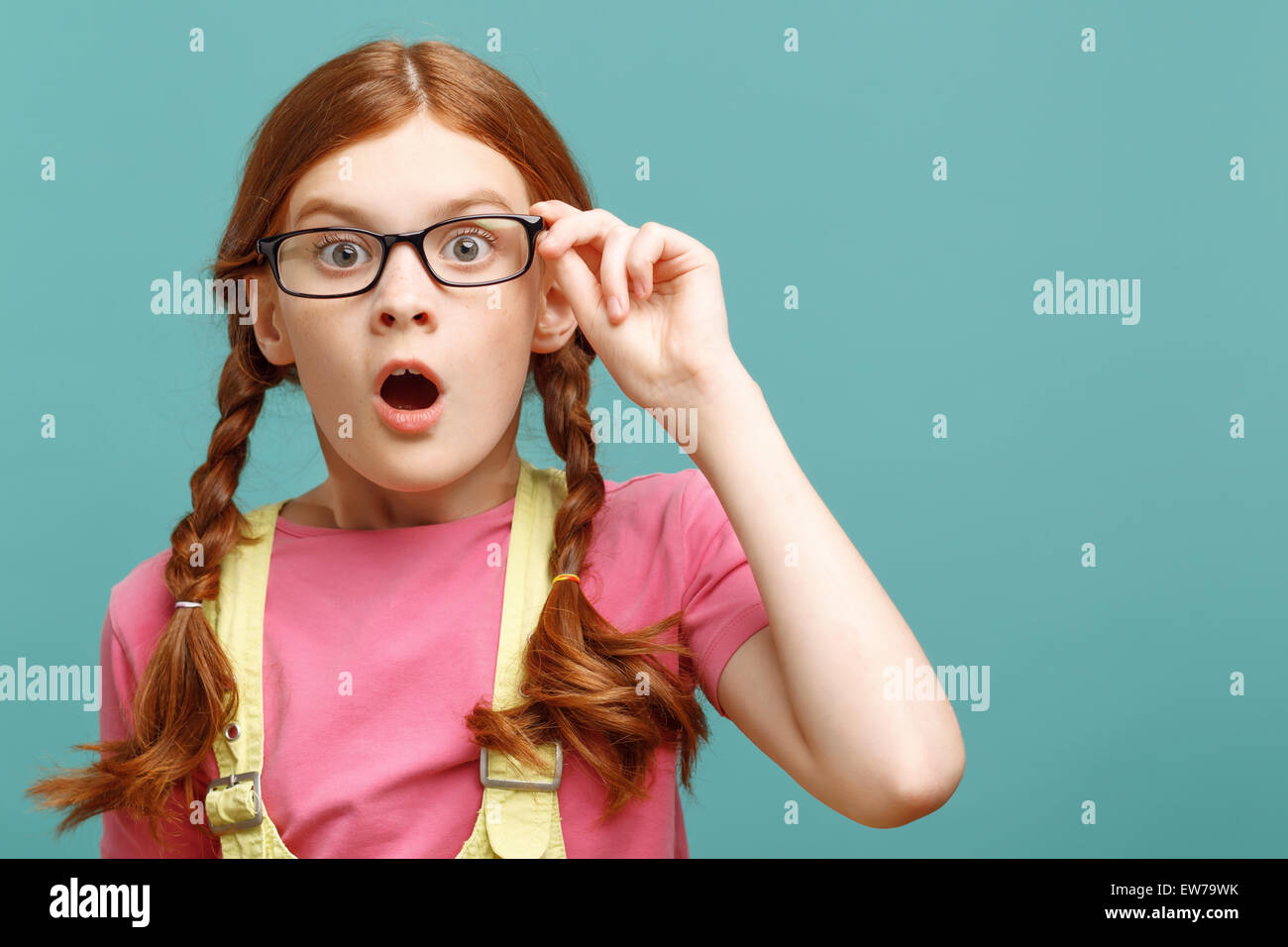 Little young girl expressing surprise Stock Photo - Alamy