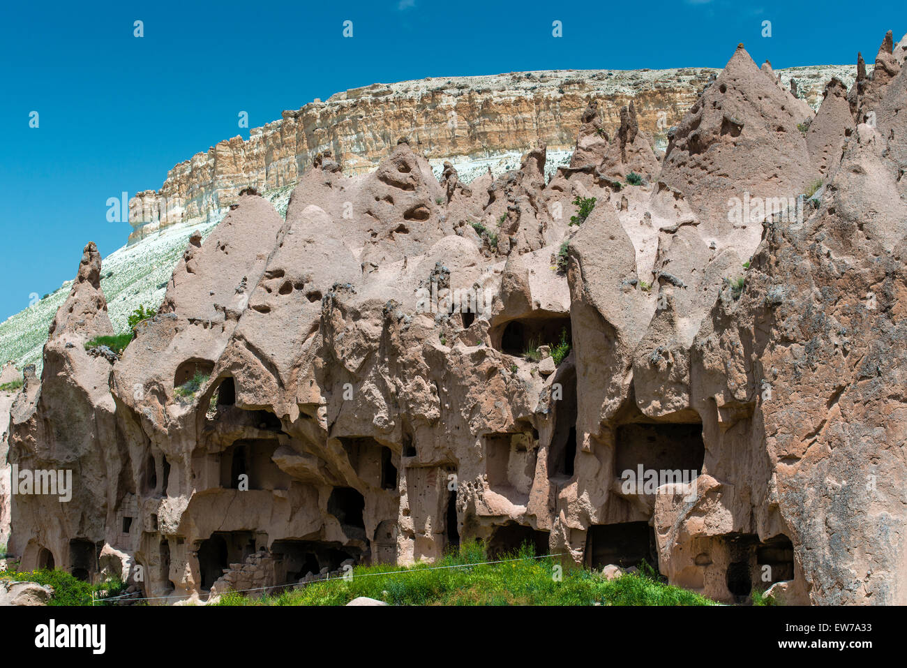 The abandoned rock carved village of Zelve, Zelve open air museum ...