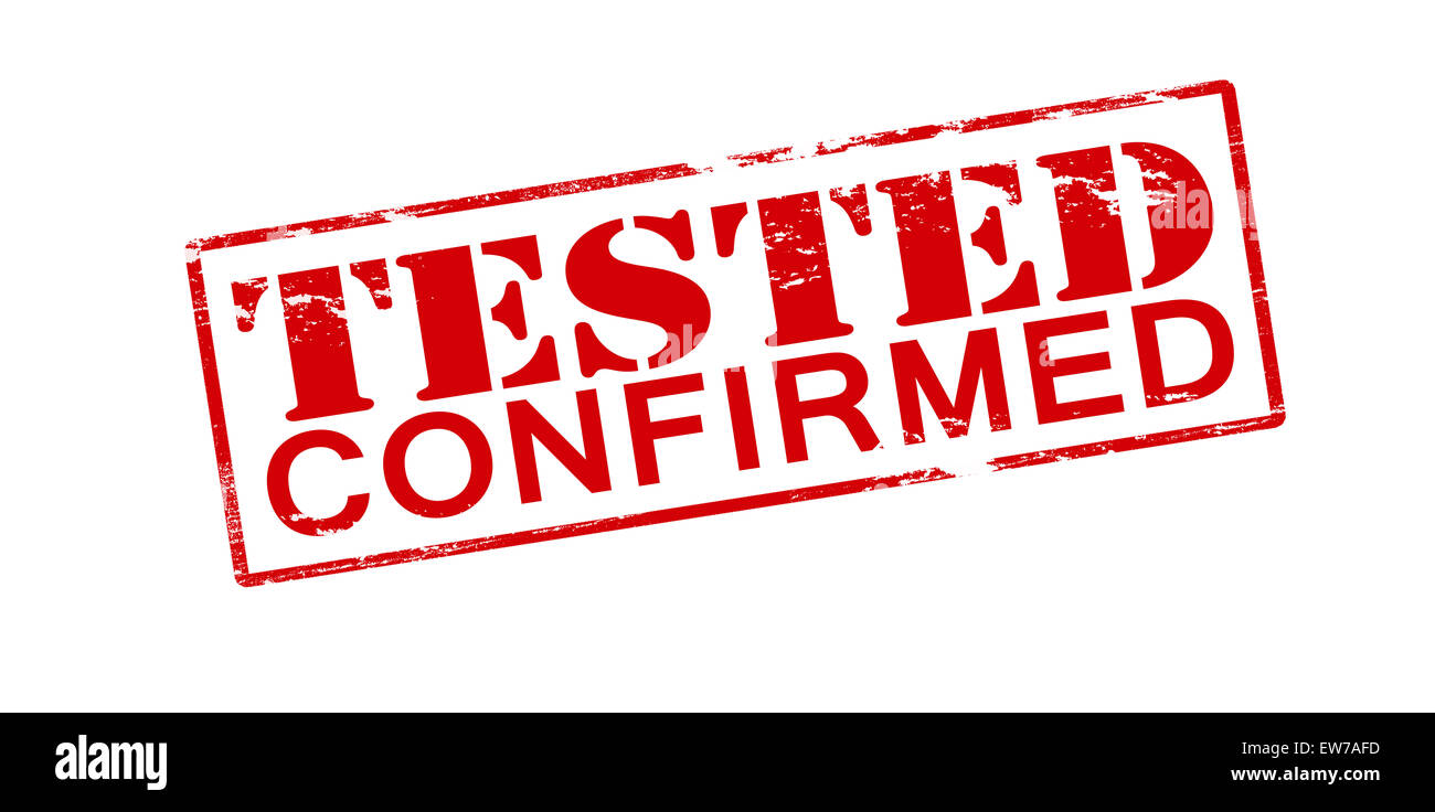 Rubber Stamp With Text Tested Confirmed Inside Vector Illustration