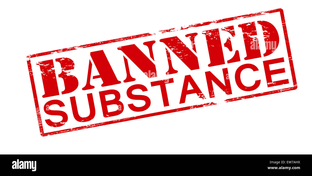 Rubber stamp with text banned substance inside, vector illustration ...