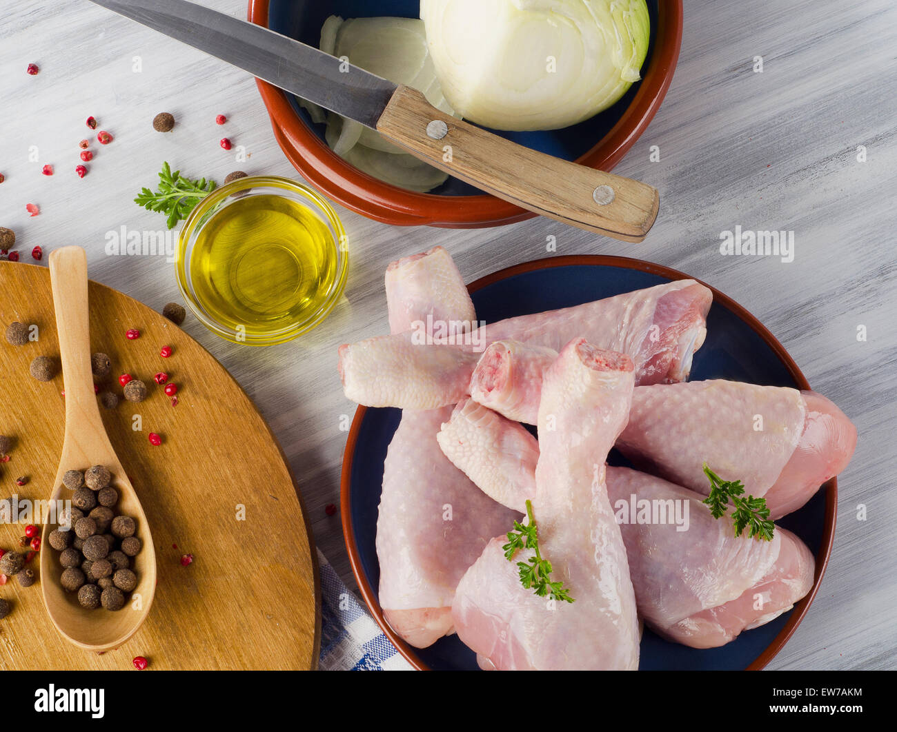 Raw chicken portion hi-res stock photography and images - Alamy