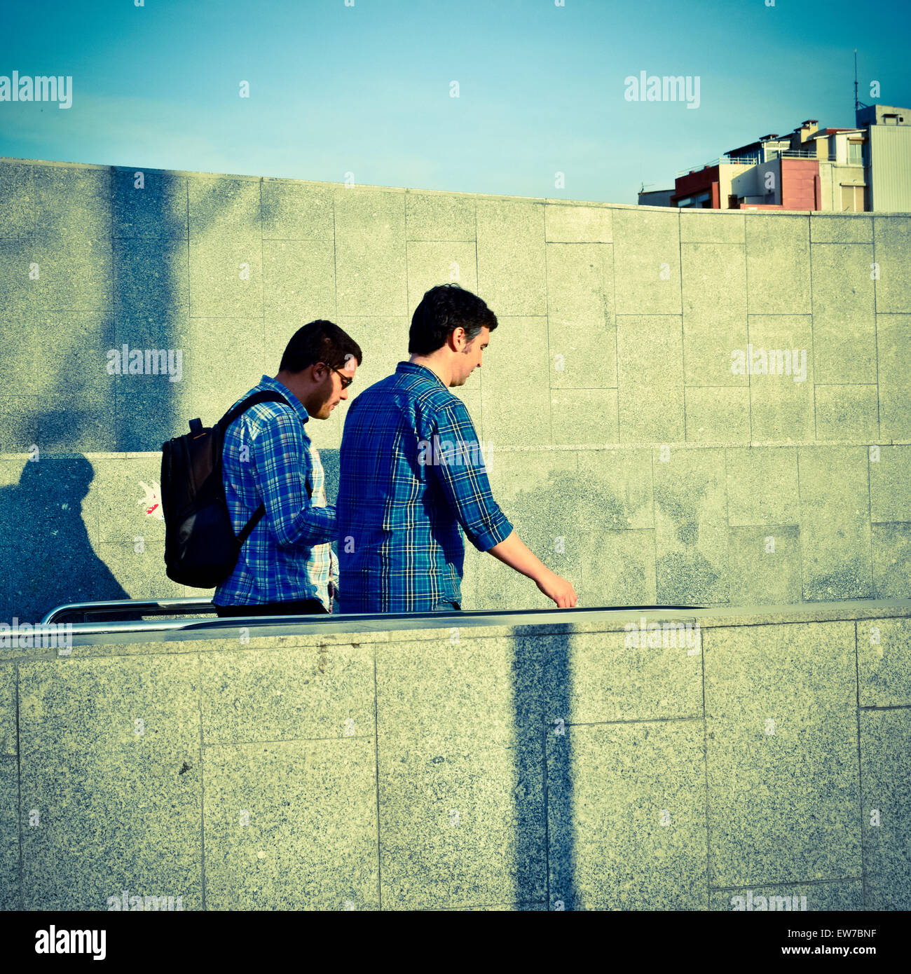 Two man. Barcelona, Catalonia, Spain Stock Photo - Alamy