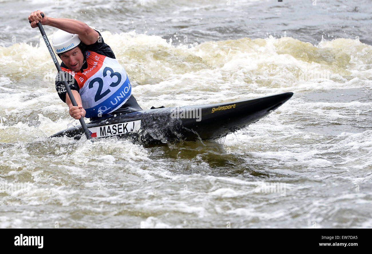 Jan Masek of Czech Republic competes at the men´s C1 qualification ...
