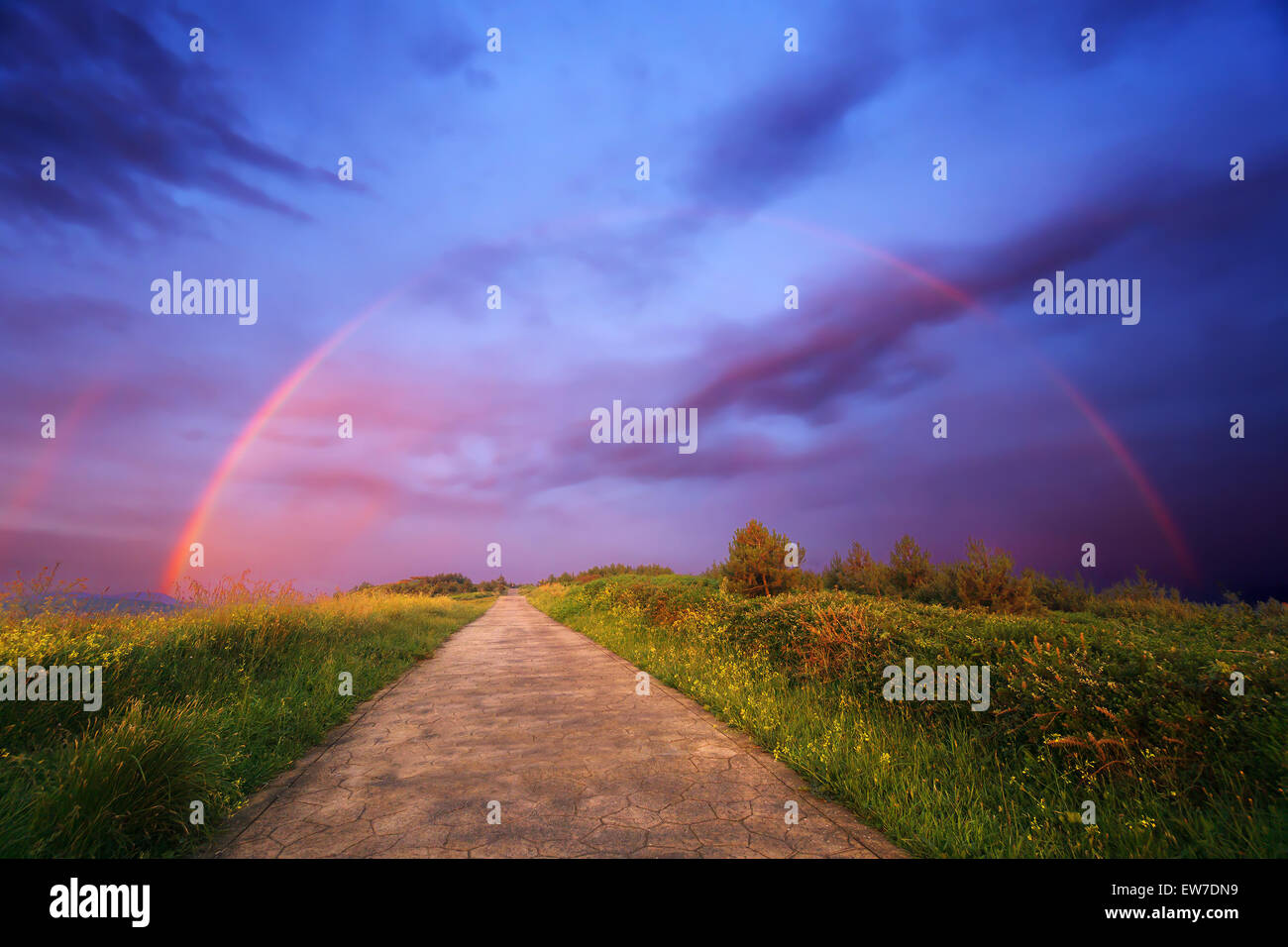 A path to the rainbow Stock Photo - Alamy