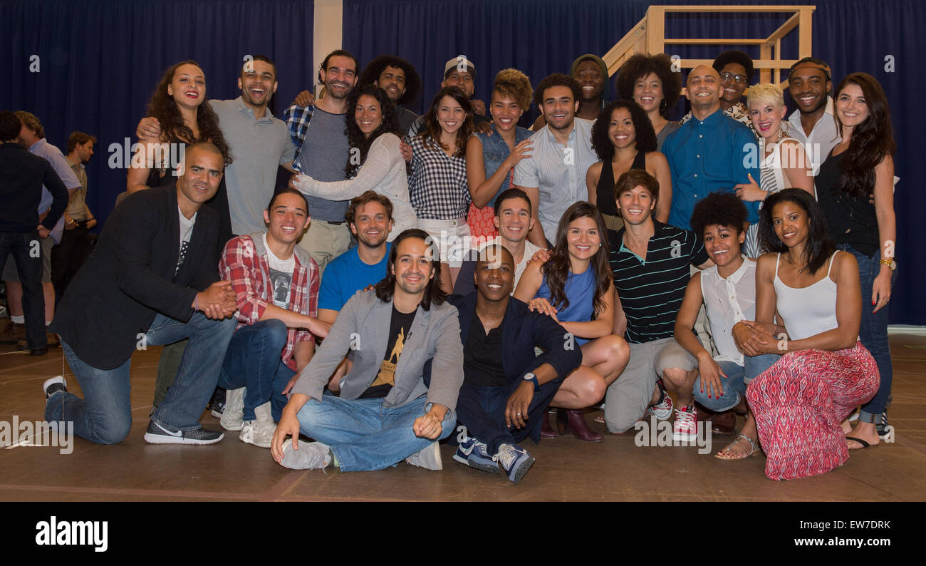 Manhattan, NY, USA. 18th June, 2015. Lead actor LIN-MANUEL MIRANDA ...