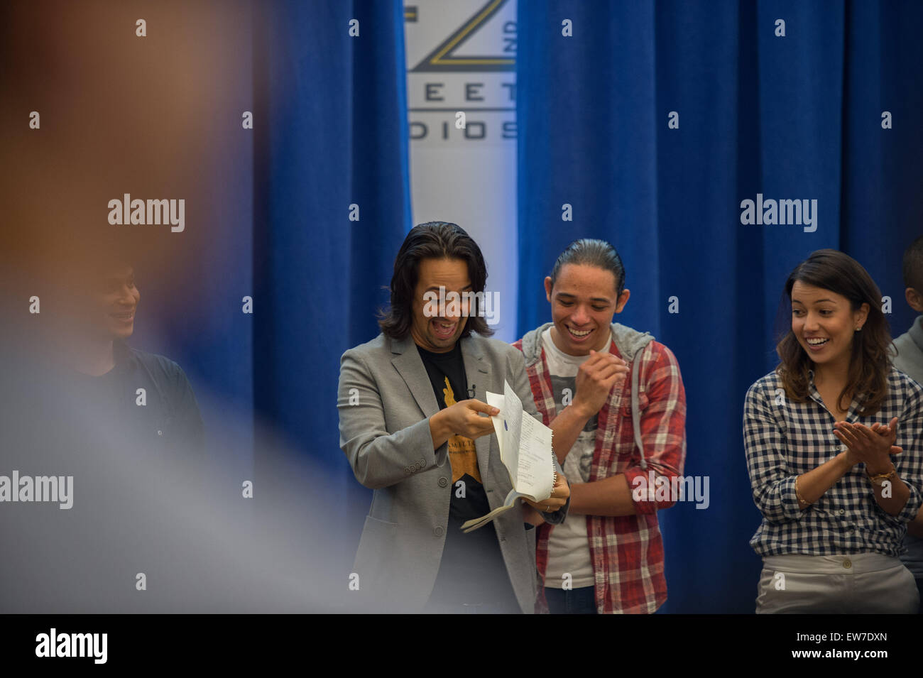 Manhattan, NY, USA. 18th June, 2015. Lead actor LIN-MANUEL MIRANDA ...
