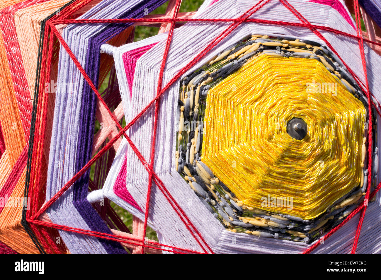 Multicolored fabric forms a geometric shape Stock Photo - Alamy