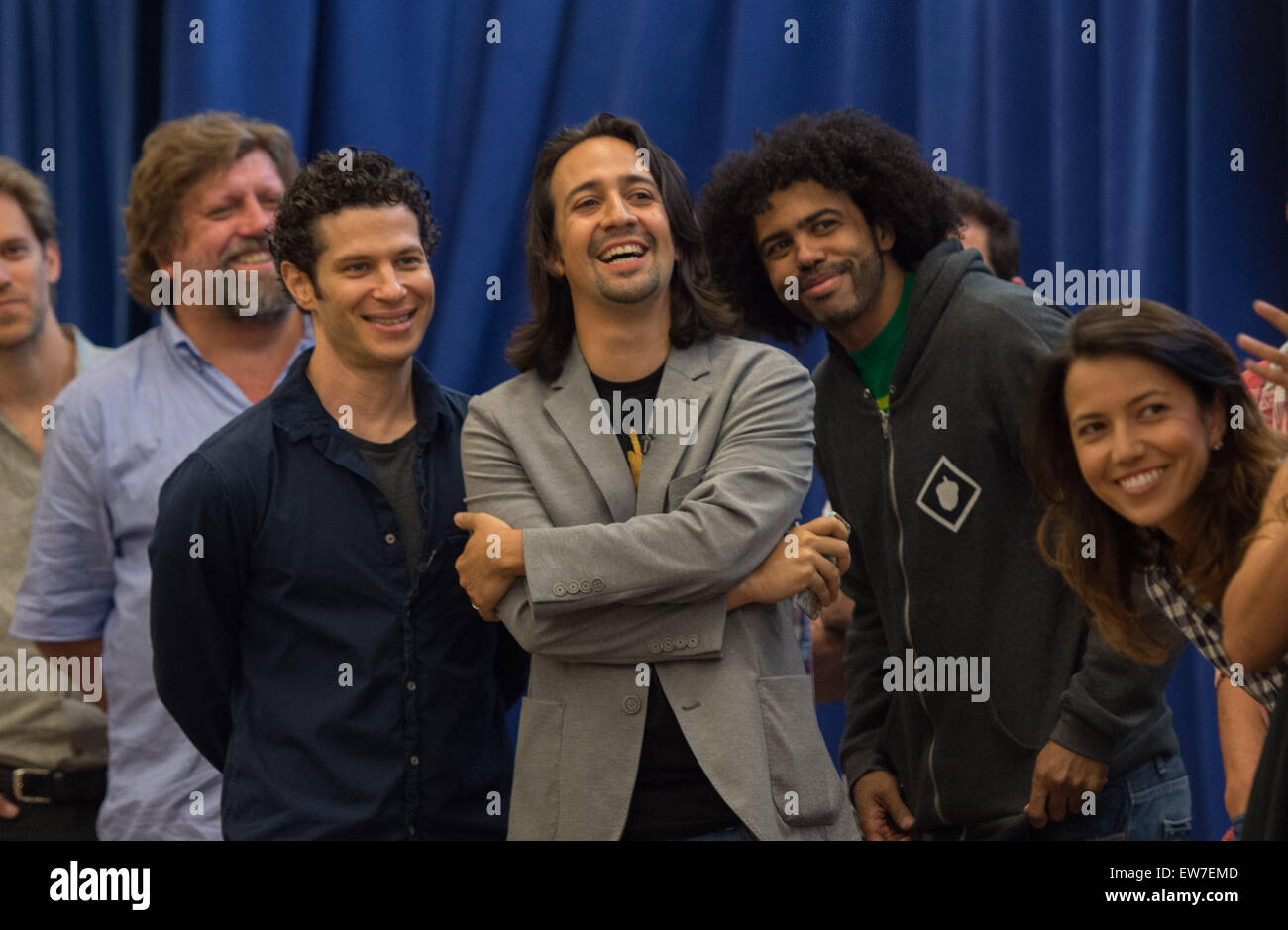 Manhattan, NY, USA. 18th June, 2015. Lead actor LIN-MANUEL MIRANDA ...