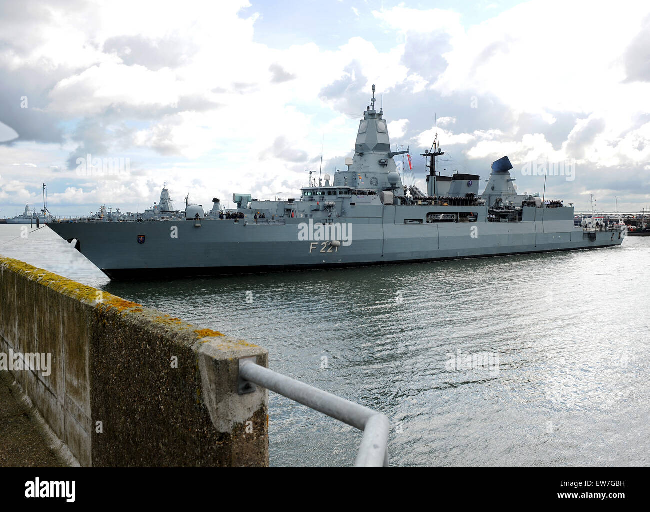Wilhelmshaven, Germany. 19th June, 2015. German frigate 'Hessen ...