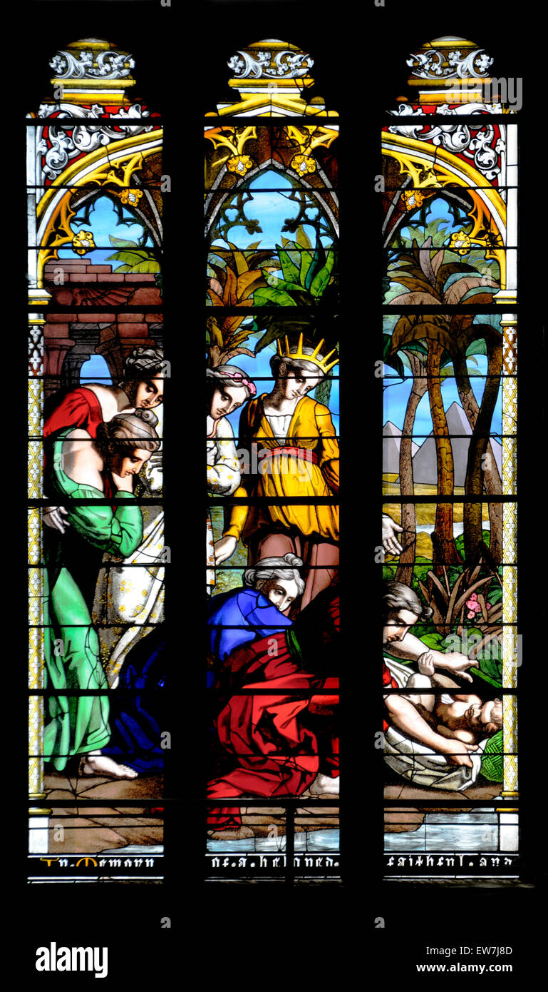 Moses stained glass window hi-res stock photography and images - Alamy