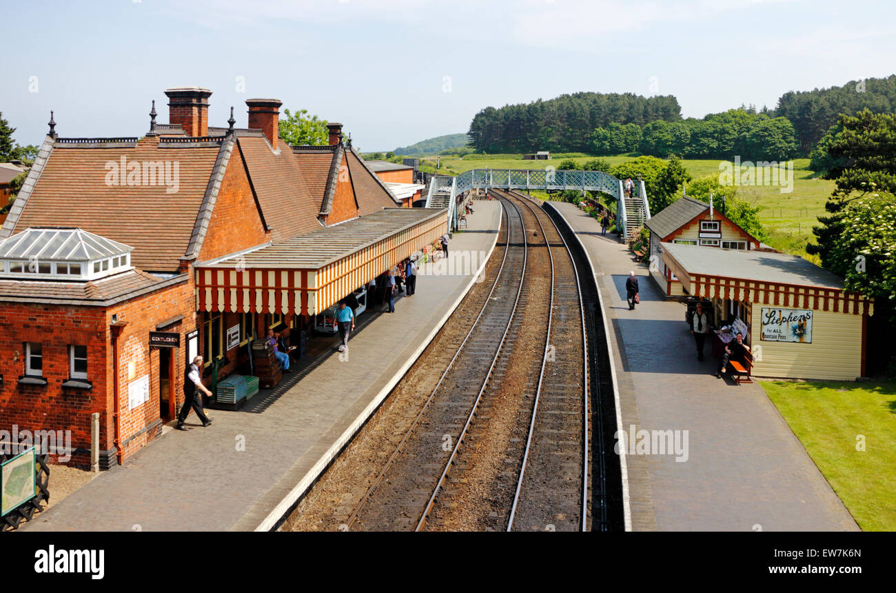 A view of Weybourne Station on the North Norfolk Railway heritage line ...