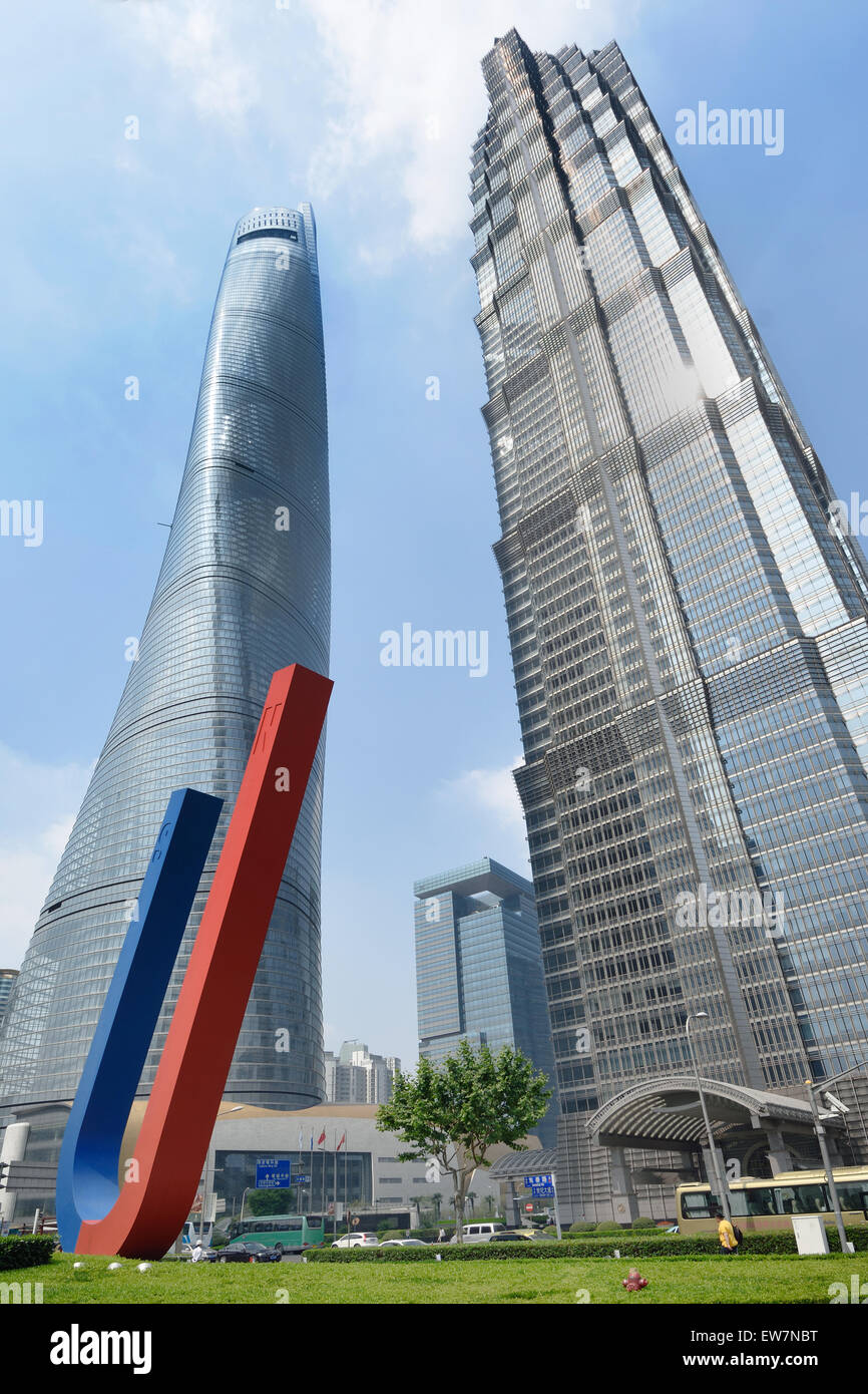 Shanghai Pudong City World Financial Centre China Stock Photo - Alamy