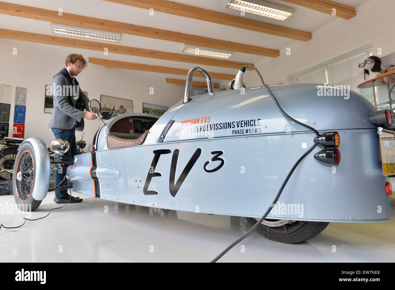 British car company Morgan unveiled a prototype of the Morgan 3-Wheeler ...