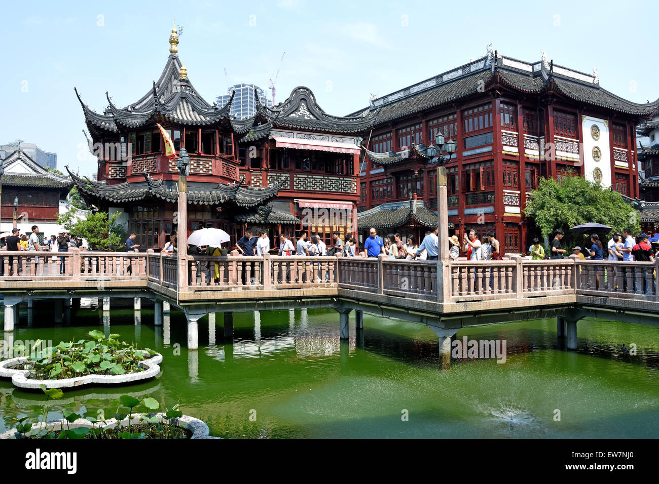 Hu Xin Ting Teahouse Yuyuan Garden Bazaar buildings founded by Ming ...