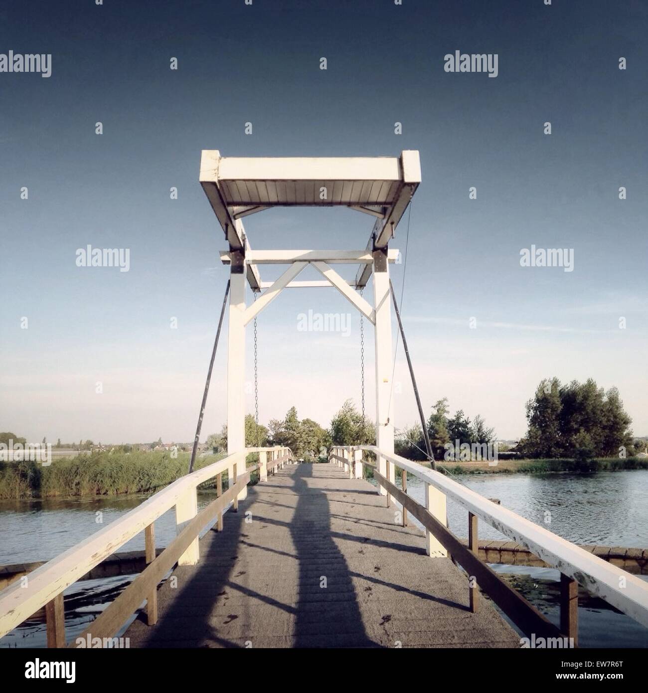 Bridge across a river, Pijnacker, The Netherlands Stock Photo - Alamy