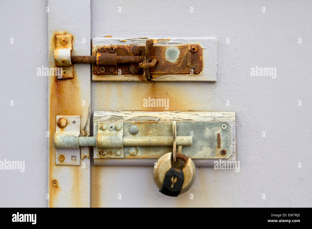 Locks on white background Stock Photo - Alamy