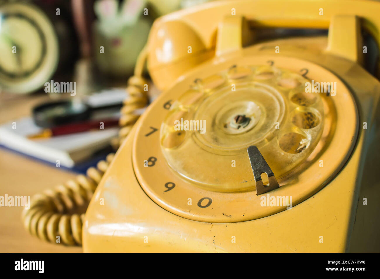 Old-style rotary phone numbers Stock Photo - Alamy