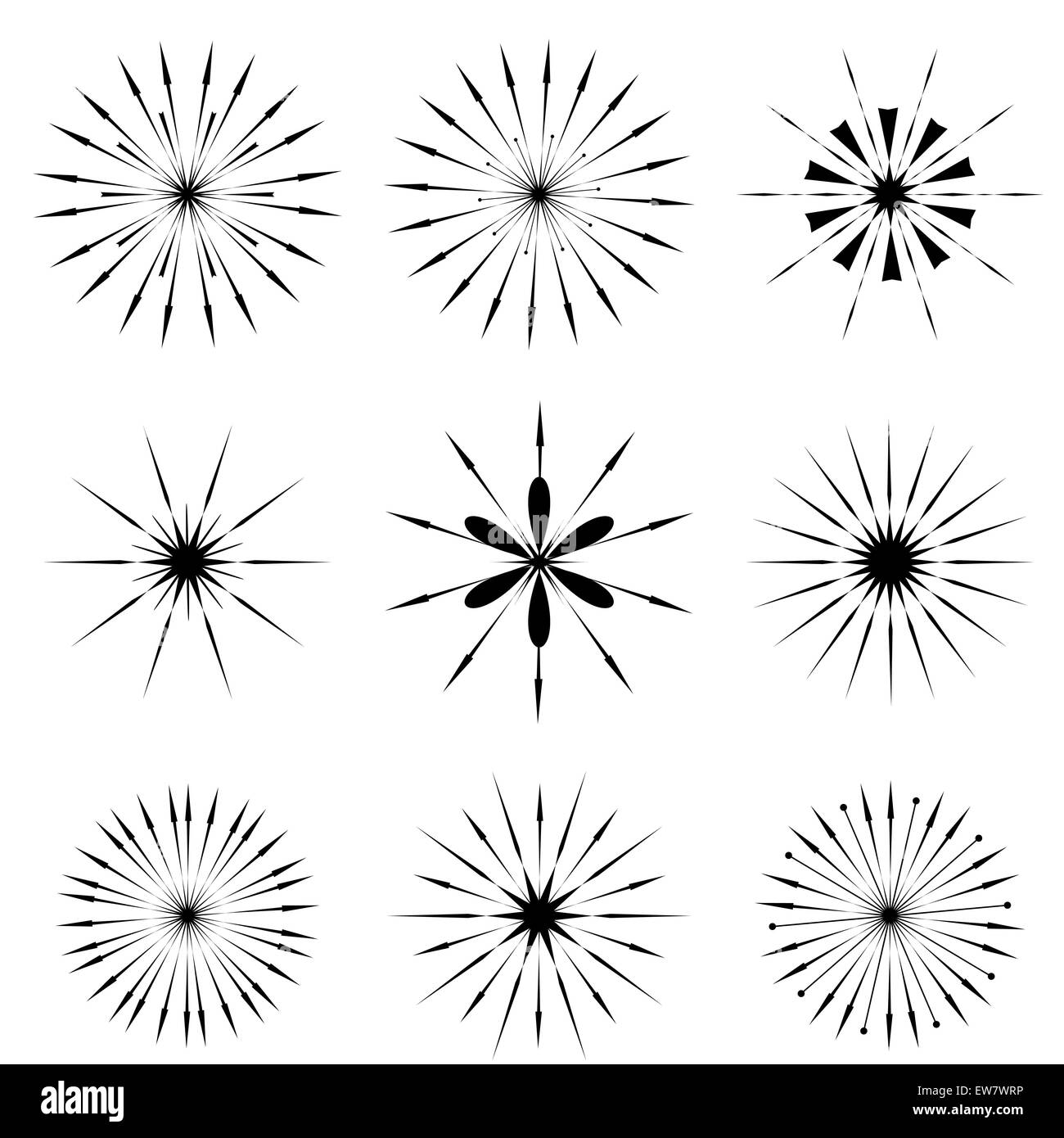 Art deco sun burst Cut Out Stock Images & Pictures - Alamy